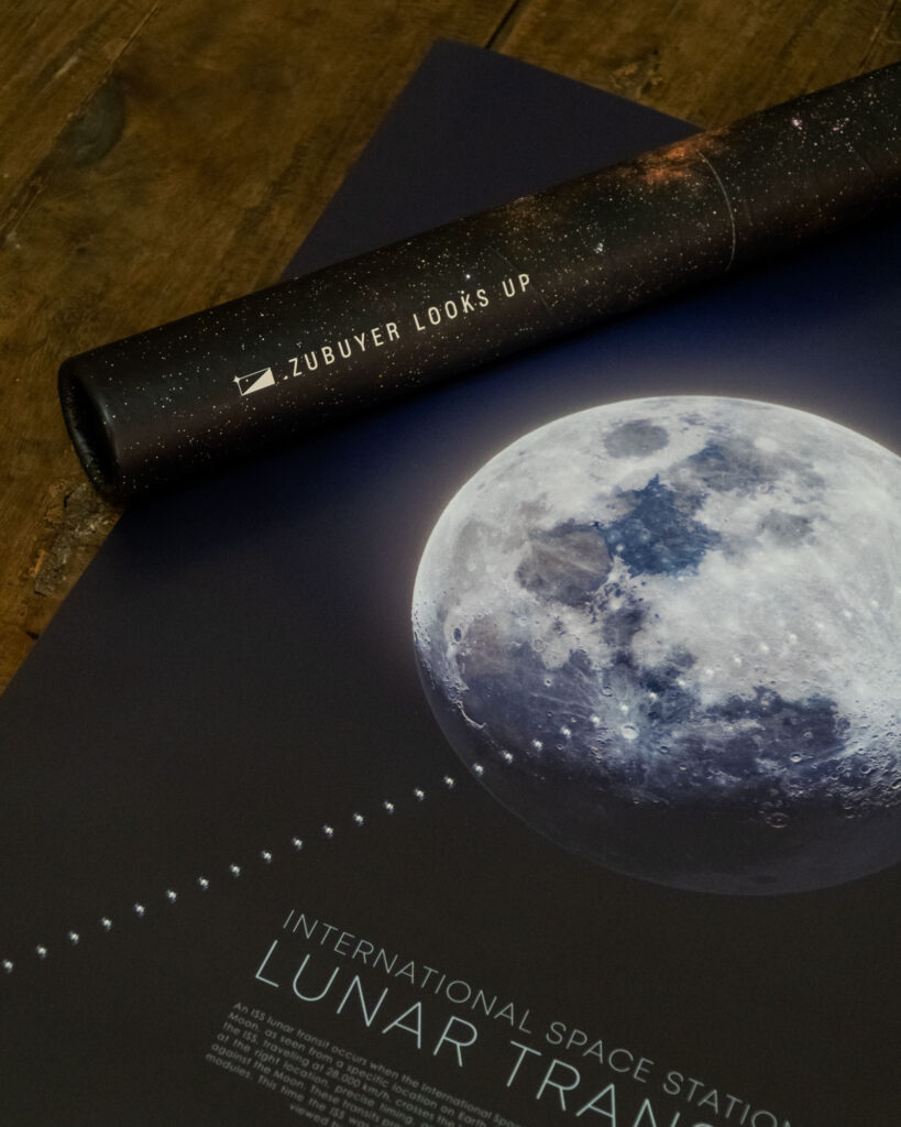 ISS Lunar Transit Poster – LIMITED EDITION - Zubuyer Looks Up