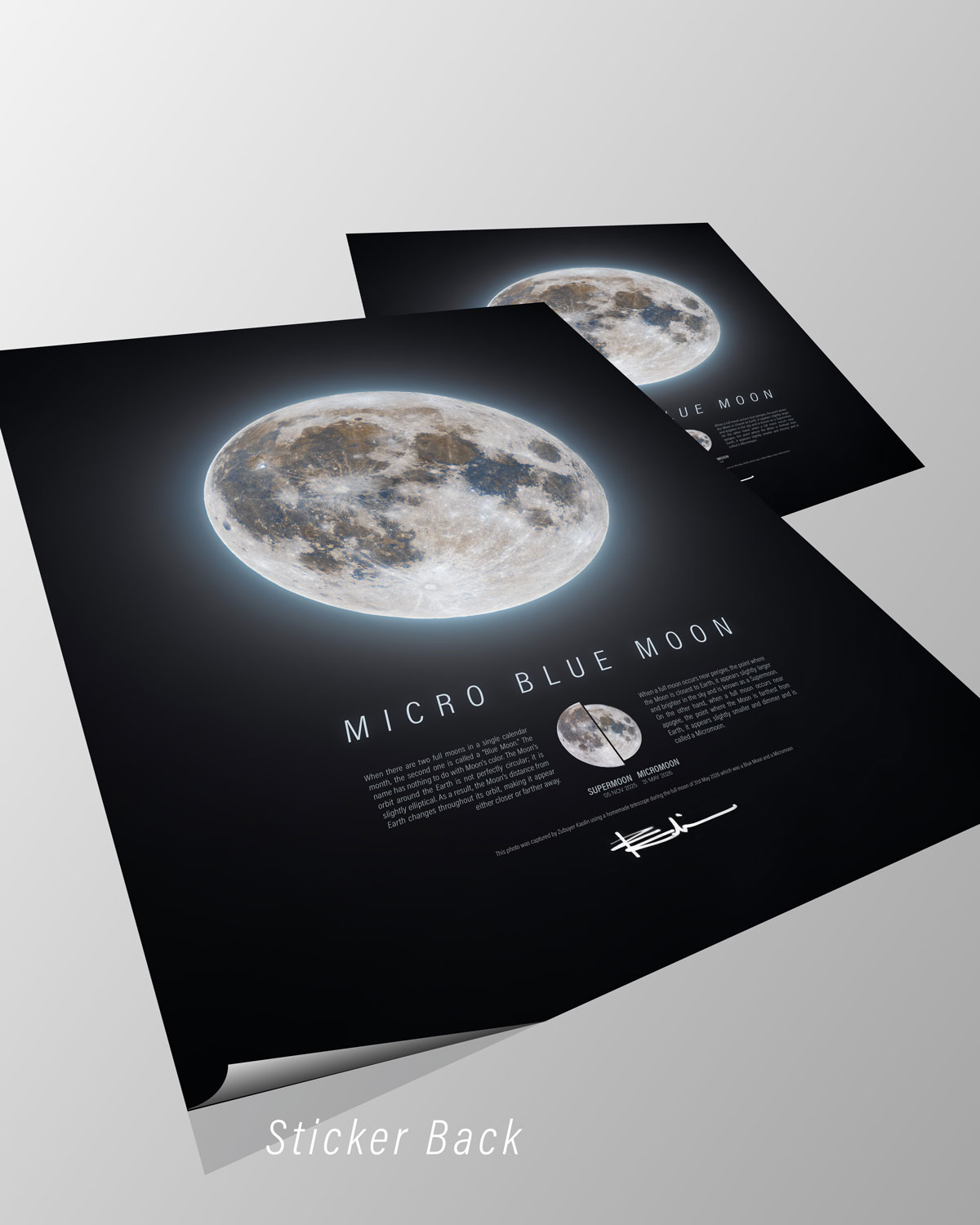 Micro Blue Moon – LIMITED EDITION POSTERS - Zubuyer Looks Up
